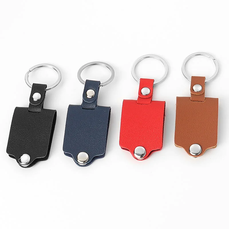Sulimation Blank Keychain With PU Cover Leather Case Protect Photo ...