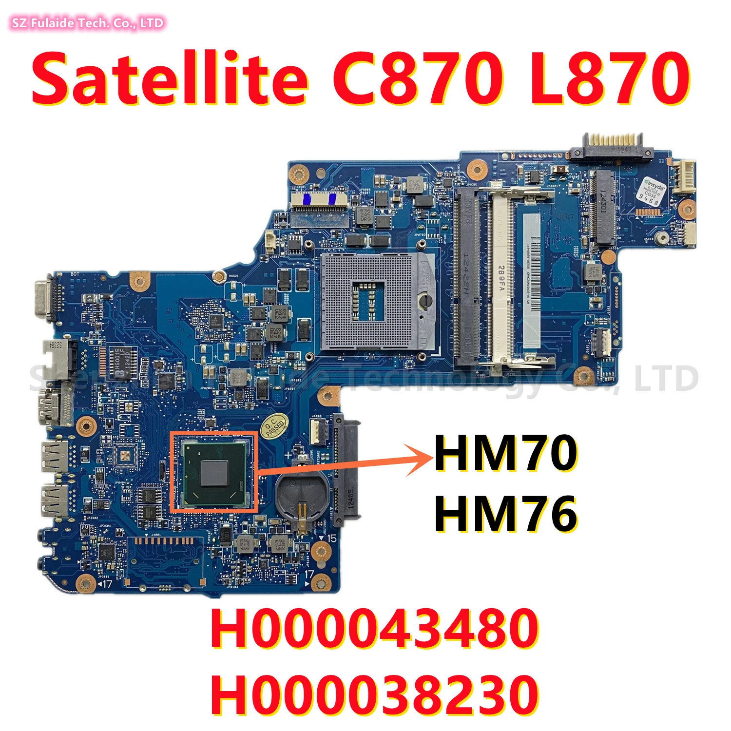 For Toshiba Satellite C870 L870 C875 L875 Laptop Motherboard WITH HM70 ...