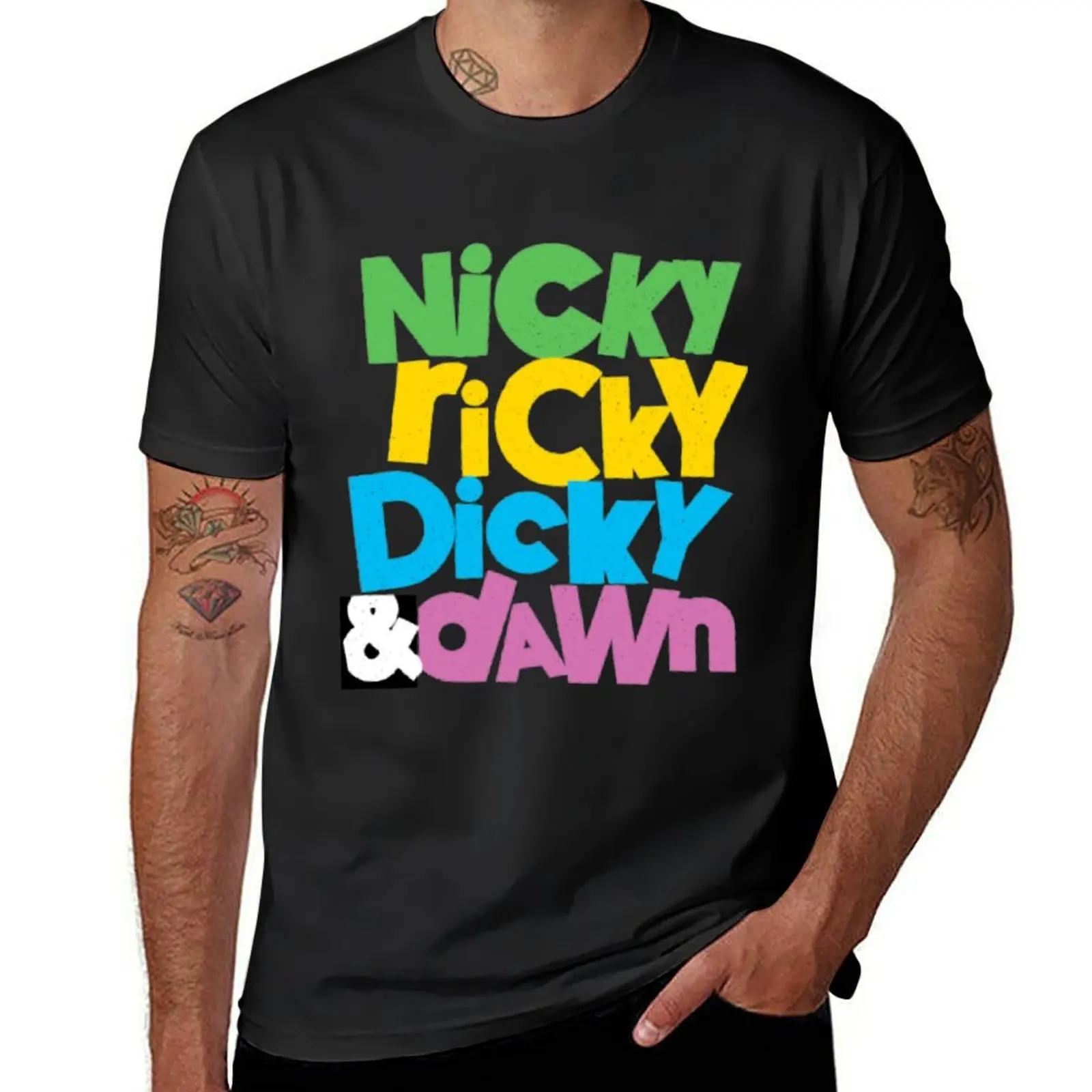 Nicky-Ricky-Dicky-And-Dawn-Sticker-T-Shirt-plus-sizes-summer-clothes ...