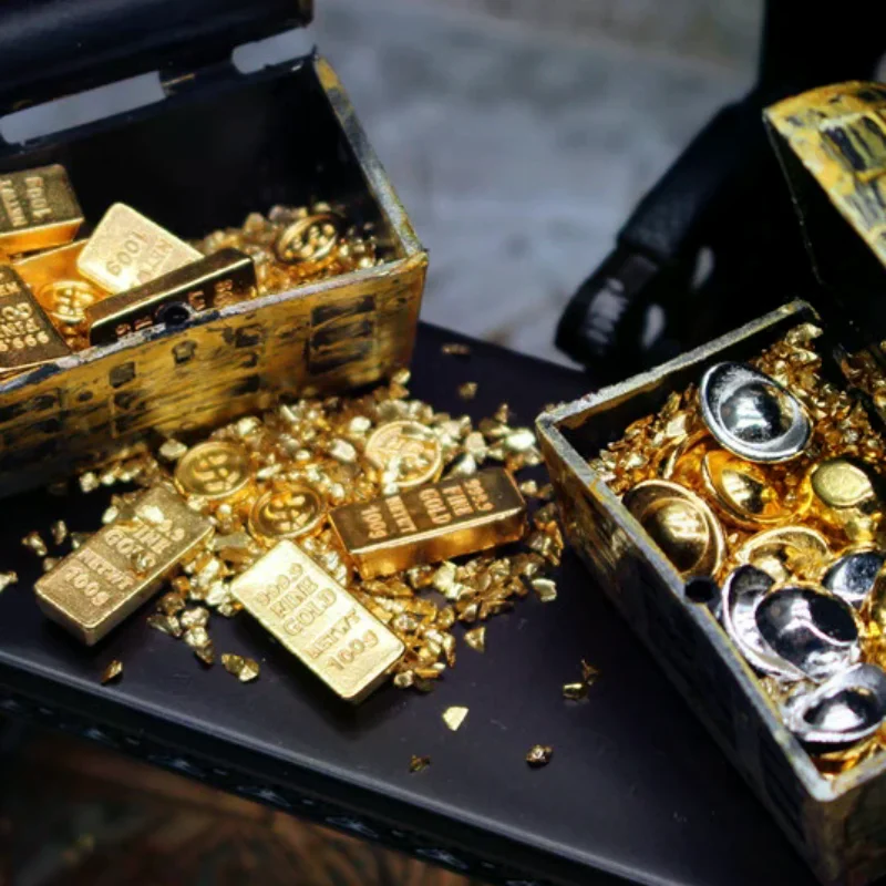 Kid's Pretend Play Toy, 1/12 Dollhouse Miniature Gold Ingot and ...