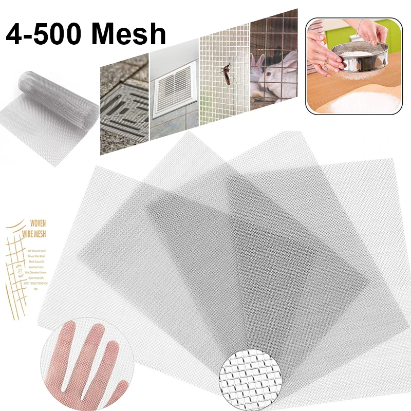1Pcs-4-500Mesh-Stainles-steel-Mesh-filter-mesh-metal-front-repair-fixed ...