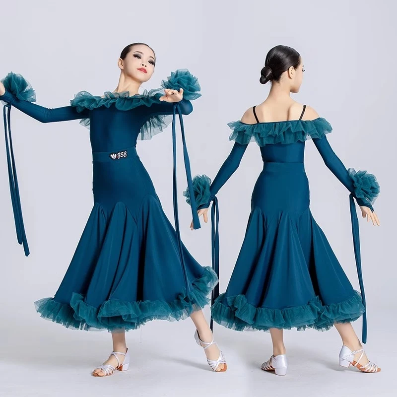 Children-S-New-Ballroom-Dance-Dress-For-Girls-Waltz-Performance ...