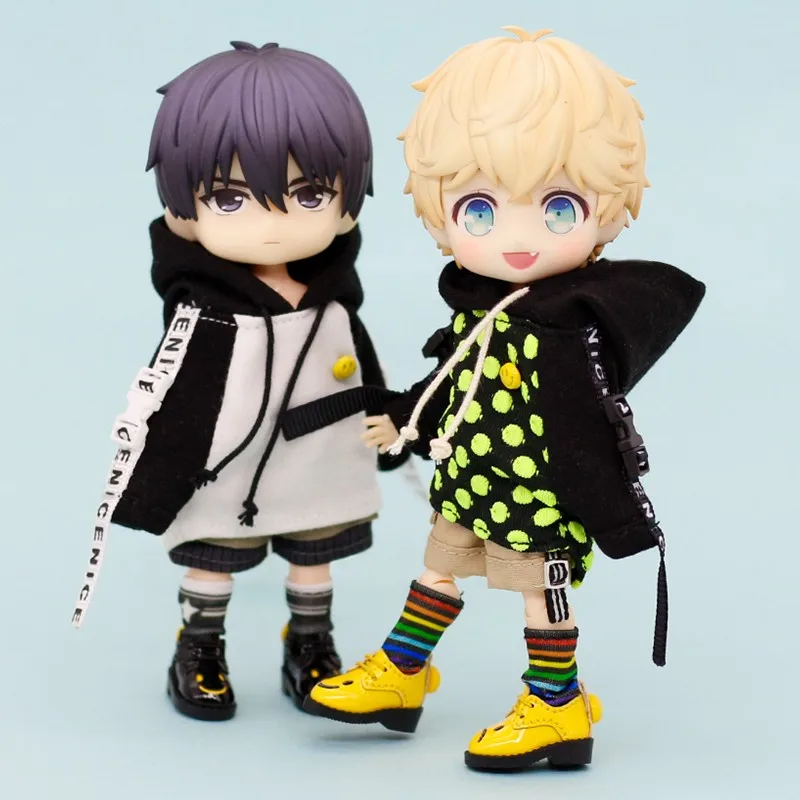 Ropa-de-mu-eca-OB11-Sudadera-con-capucha-con-patr-n-de-cara-sonriente ...