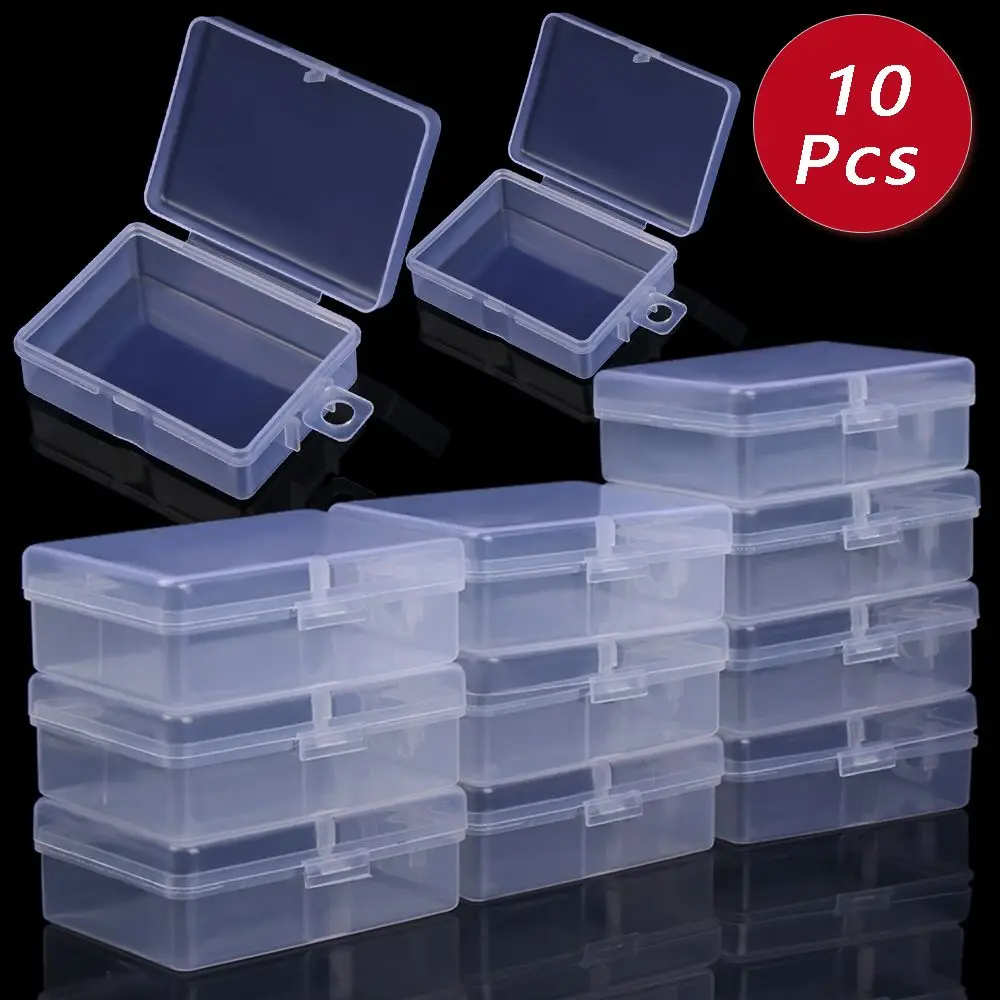 Mini cajas rectangulares de plástico transparente, caja de ...
