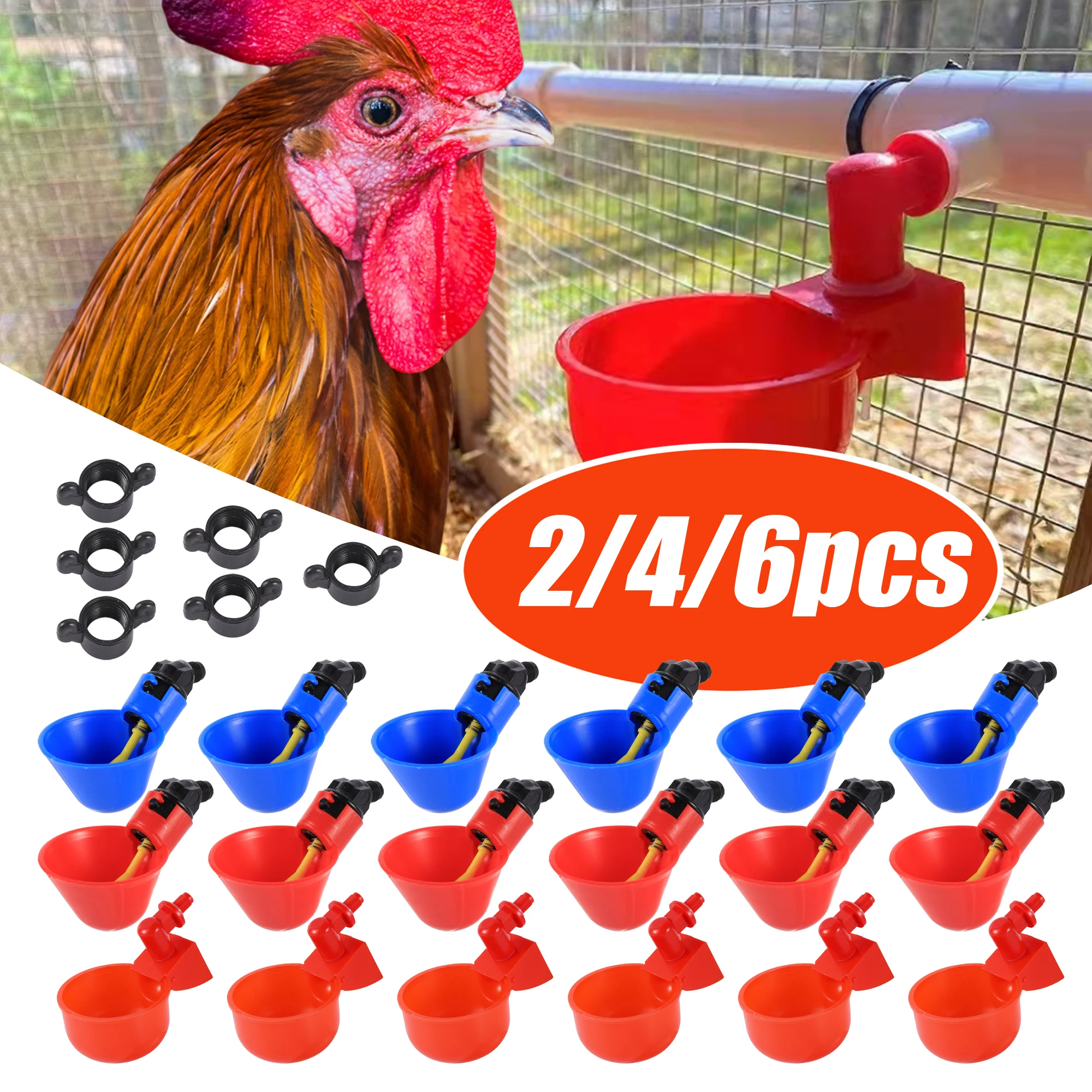 2-4-6Pcs-Automatic-Chicken-Waterer-Drinking-Bowls-Bird-Quail-Water ...