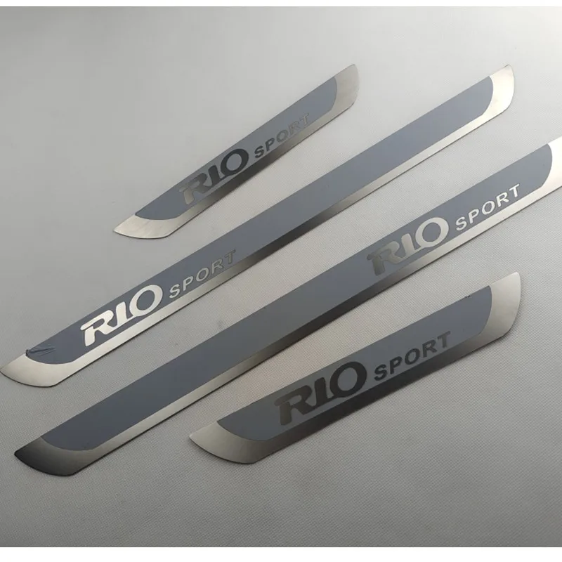 For Kia Rio 3 4 5 Accessories Car Sticker Door Sill Scuff Plate ...