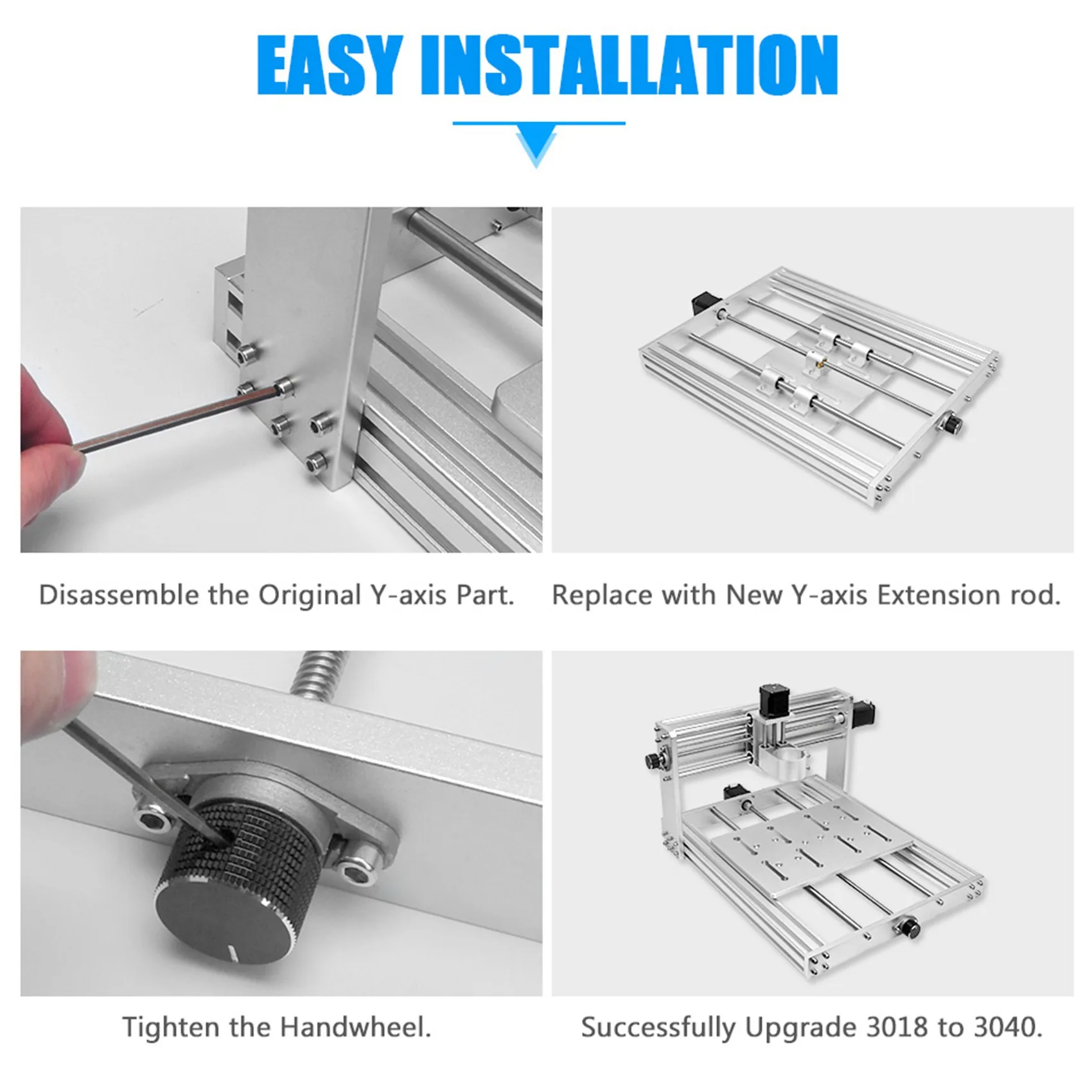 A89Z CNC 3018 Extension Kit Upgrade Kit 3018 to 3040 Compatible with ...