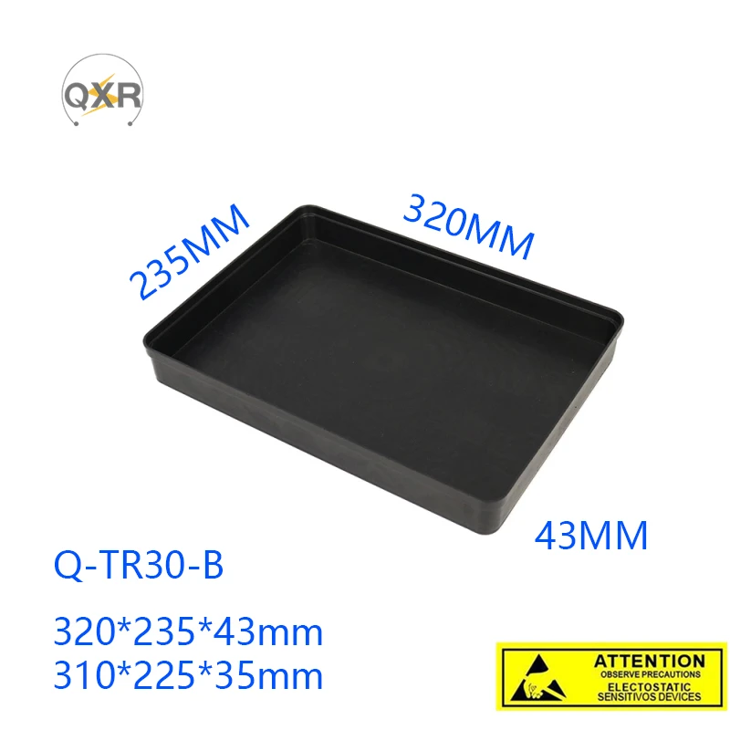 Q-TR30-B ESD Conductive Tray Black Rectangle Antistatic Packing Plate ...