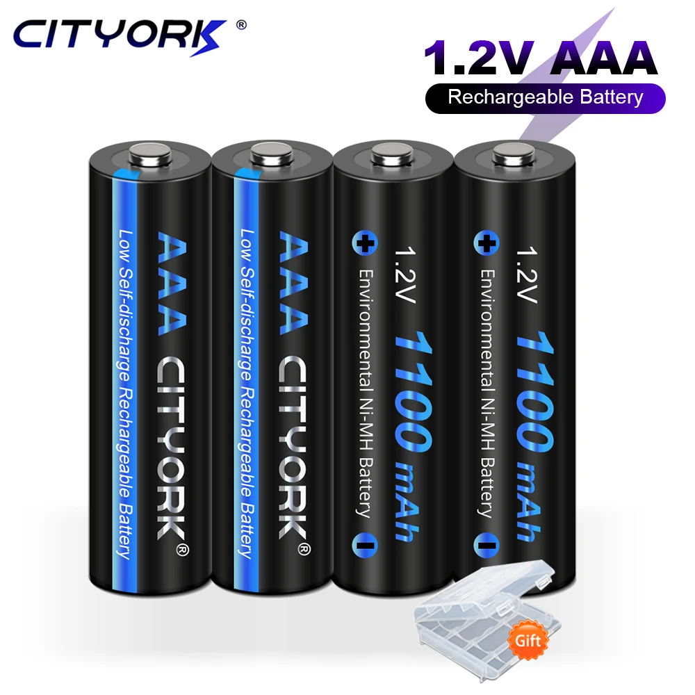 CITYORK 2-16Pcs AAA Rechargeable Battery 1100mAh 1.2V Ni-MH AAA Battery ...