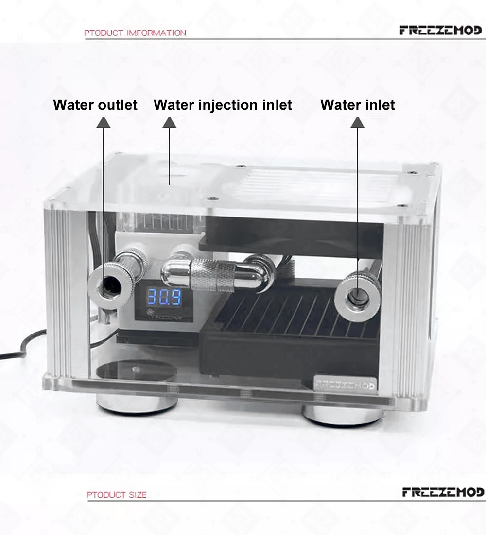 FREEZEMOD Notebook Water Cooler Kit Aluminum External Liquid Cooling ...