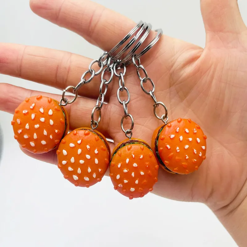 1-piece-Cute-Hamburger-Keychain-Simulation-Food-Hamburger-Pendant-Key ...
