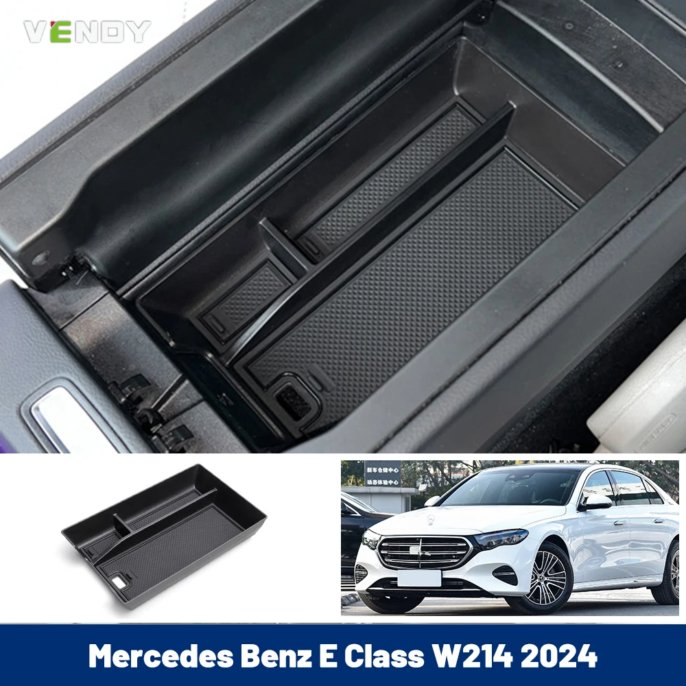 메르세데스 벤츠 E 클래스 W214 V214 E200 E260 E300 2024 컨테이너 주최자 케이스 액세서리 용 자동차 센터 ...