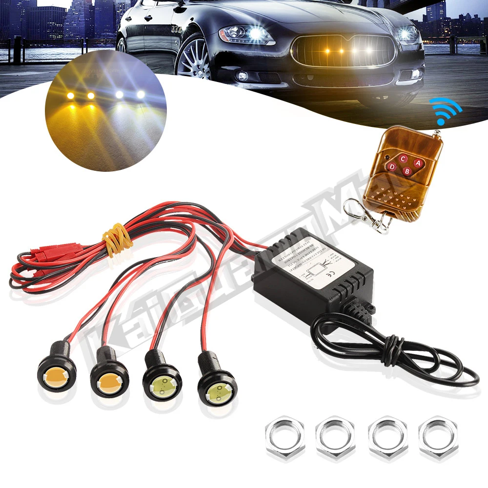Car Remote Control Signal Light LED Eagle Eye Lamp Bulb For Truck ...