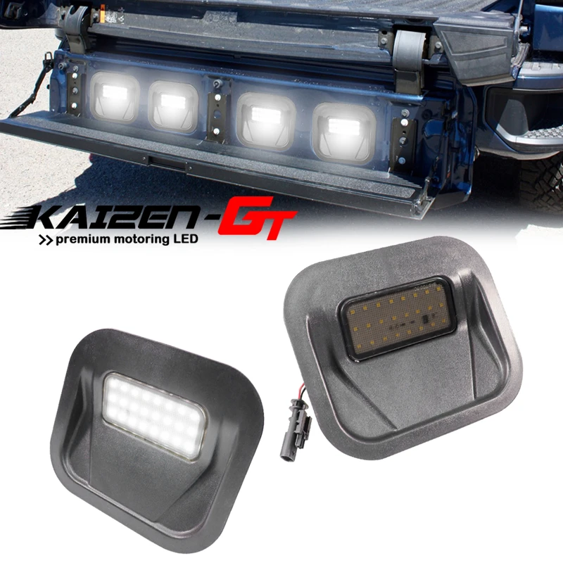 2pcs White Led Truck Bed Multipro Tailgate Rear Step Lights For 2019 ...