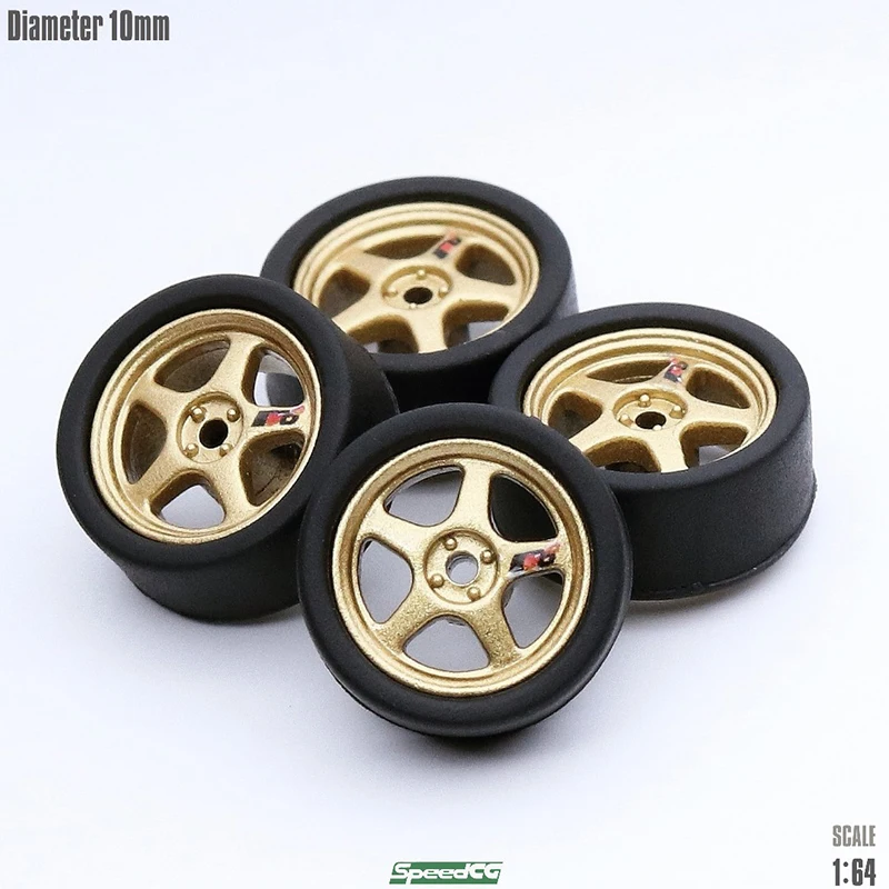 1/64 Rubber Tires for Hotwheels Model Car ABS Wheels 10*5mm Type F ...