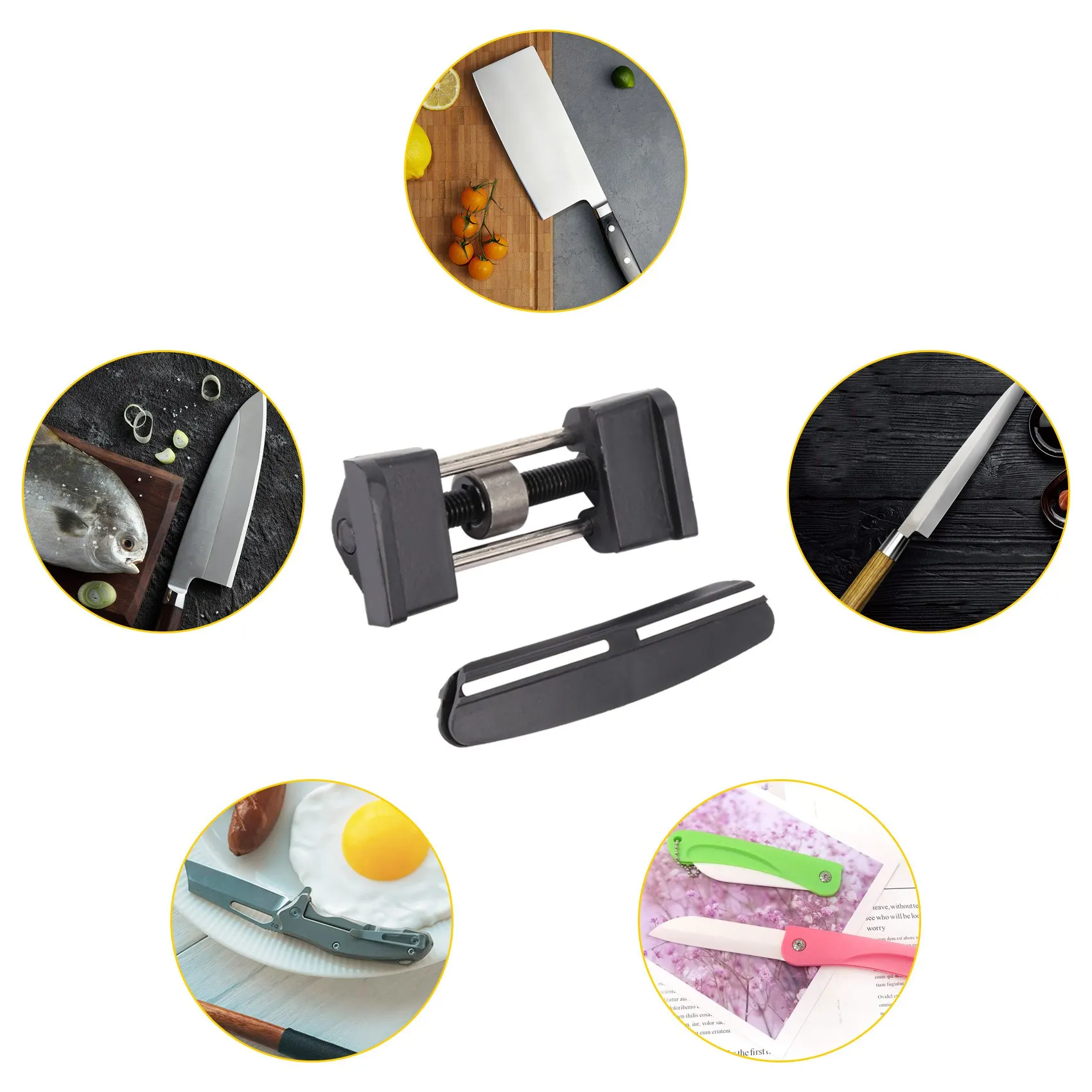 Honing Guide and Angle Tool Set - Chisel Sharpening Jig & Knife ...