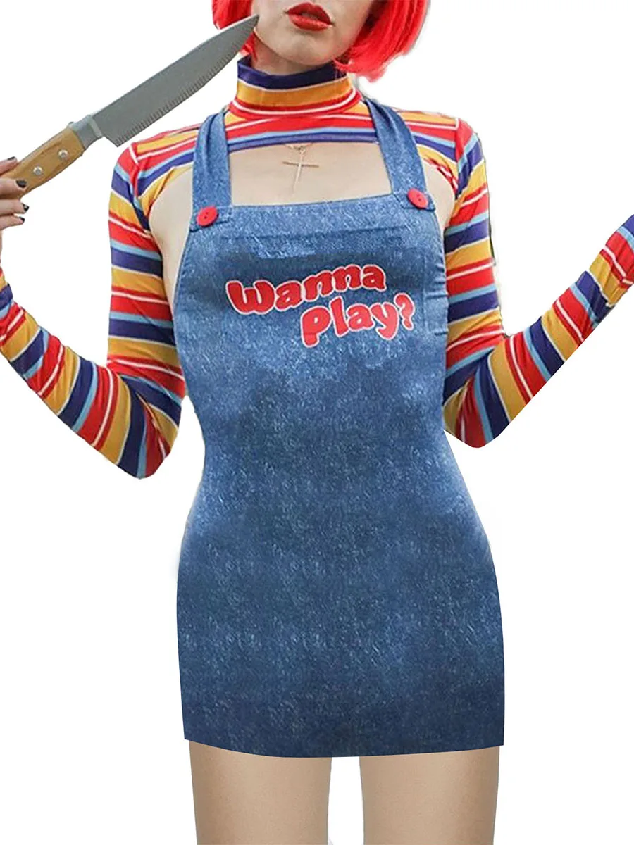 Halloween-Scream-Costume-for-Women-Creepy-Killer-Doll-Costume-Long ...