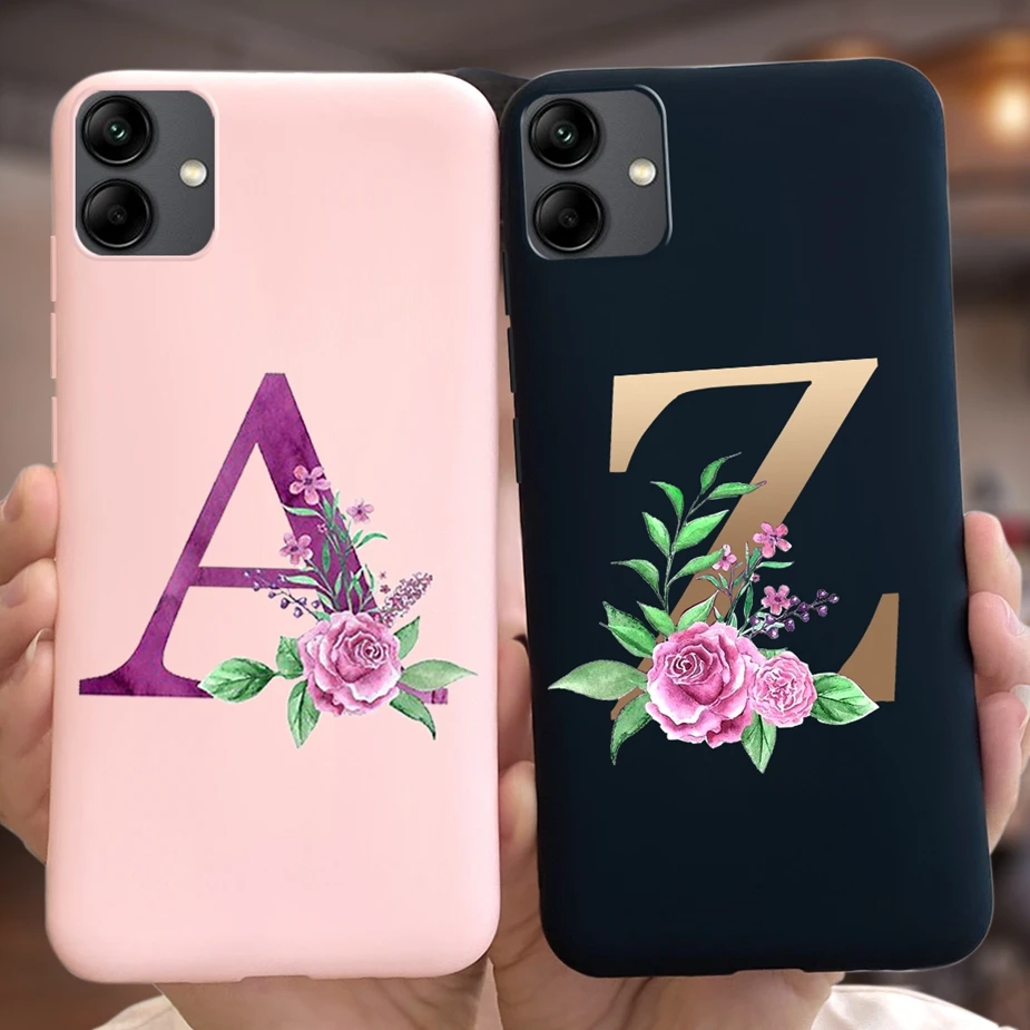 For Samsung Galaxy A04e Case Cute Couple Letters Cover Soft Silicone ...
