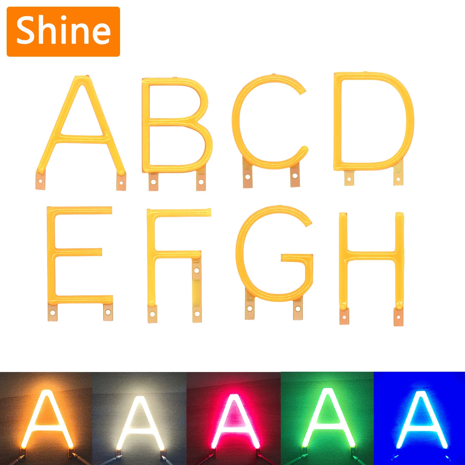 English-Letter-Filament-COB-LED-Filament-DC3V-Candle-Edison-White-Red ...