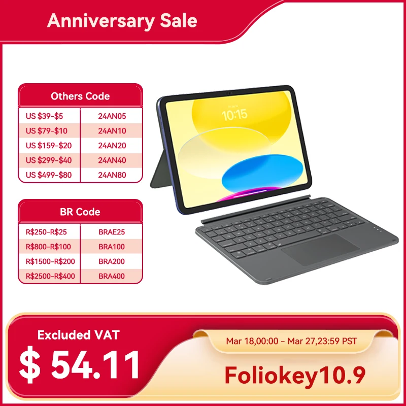 AUSDOM-Foliokey10-9-funda-protectora-para-teclado-USB-C-para-Teclado ...