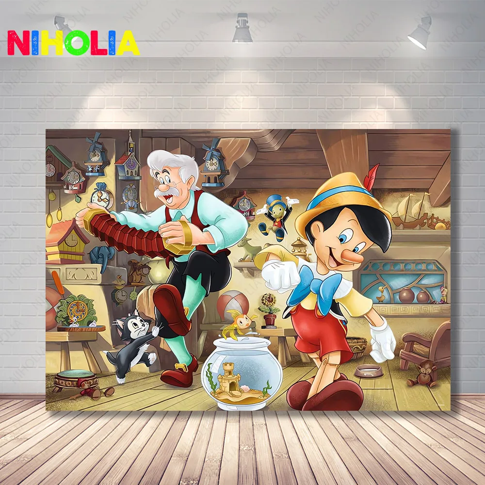 Disney-Pinocchio-Backdrop-Boys-Girls-Birthday-Party-Photo-Photography ...