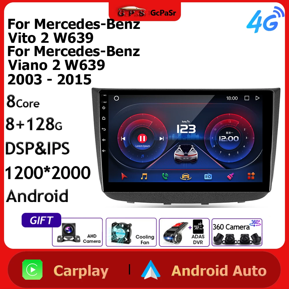 Car Radio Video Multimedia Player For Mercedes Benz Vito 2 W639 ...