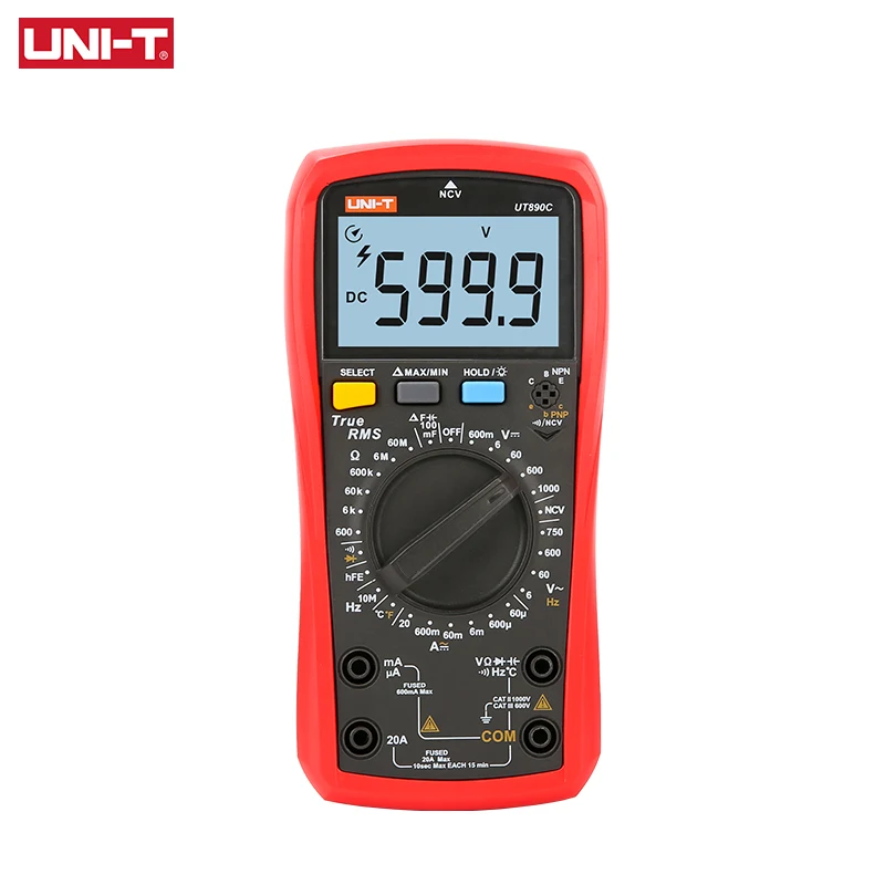 UNI-T-Digital-Multimeter-UT890C-UT890D-6000-Counts-Manual-Frequency ...