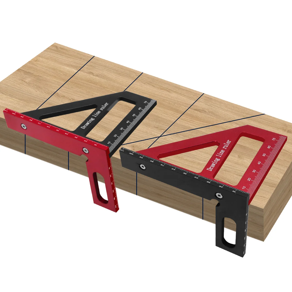 Угловая измерительная линейка, 45,90 градусов, треугольник, Грабер ...