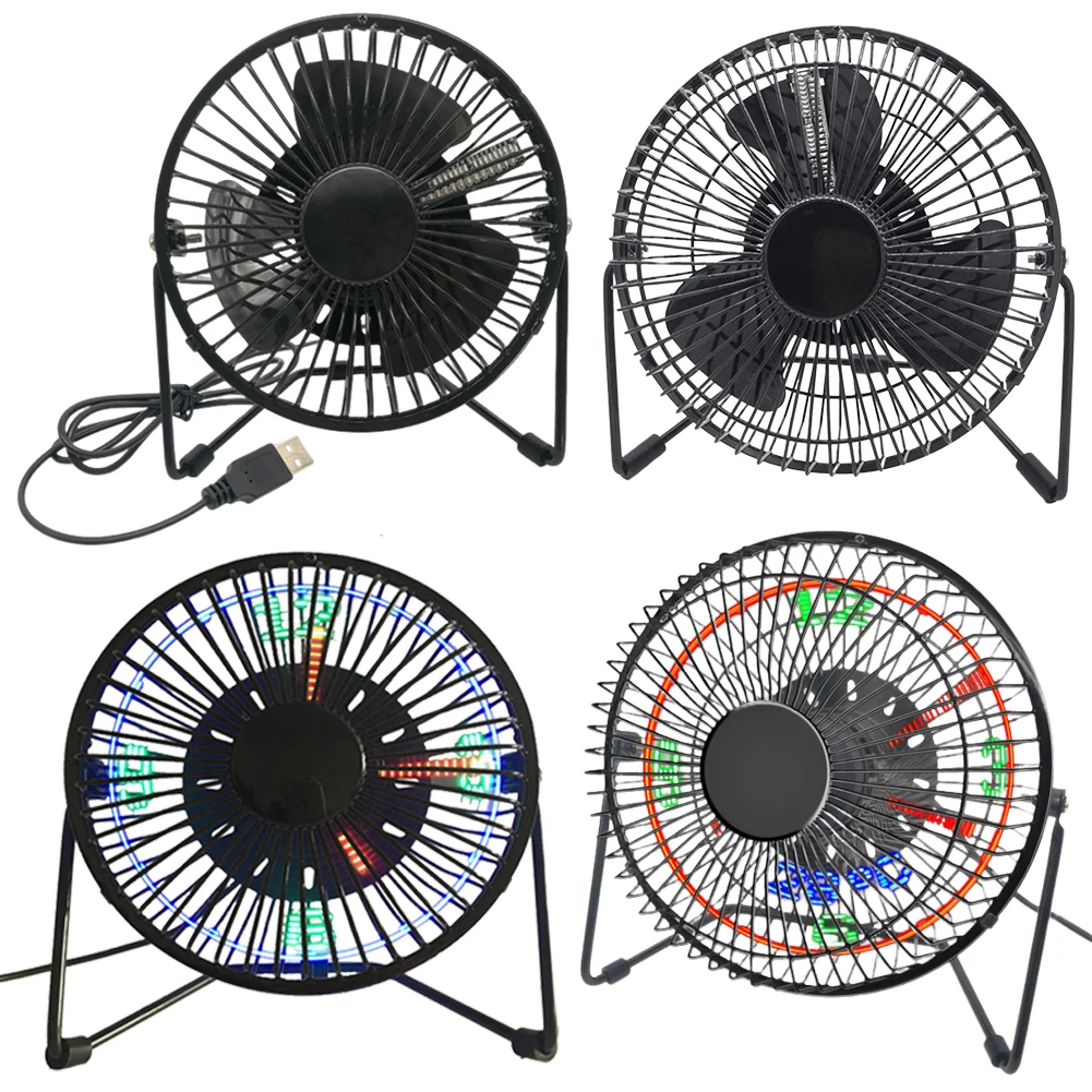 LED-USB-Clock-Fan-with-Real-Time-Clock-Temperature-Display-USB-Powered ...
