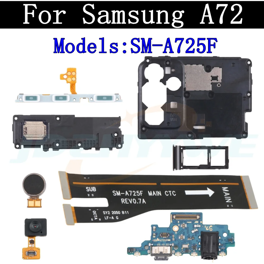 Top-Ear-Loud-Speaker-SIM-Card-Charging-Port-Board-For-Samsung-A72-A725F ...