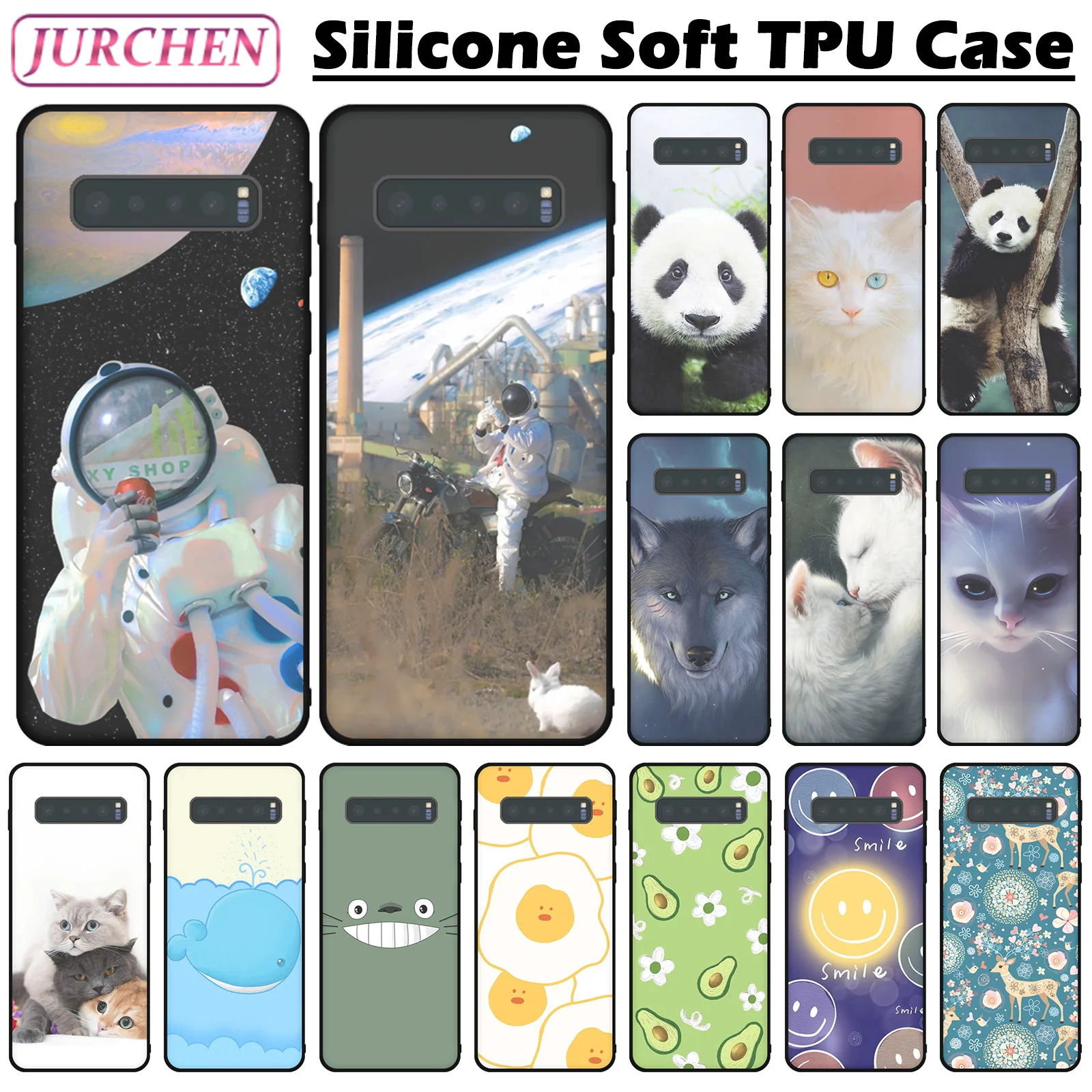 Silicone-Case-For-Samsung-Galaxy-S10-Cute-Cartoon-Printing-Cover-For ...