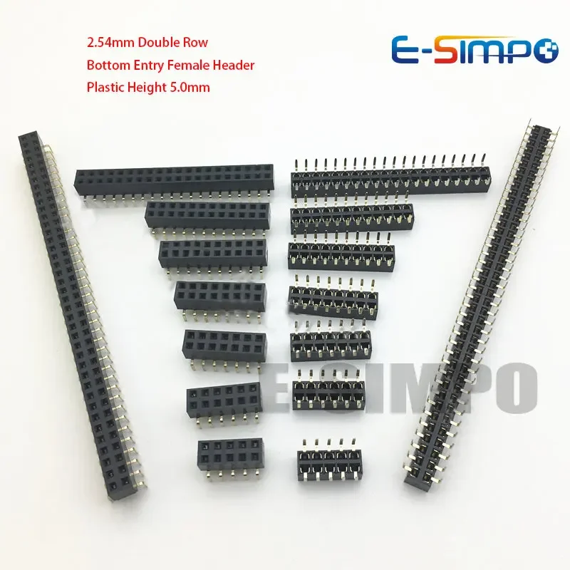 10pcs 2.54mm Bottom Entry Type Straight 2X5/6/7/8/10/11/12/20/40P PH5 ...