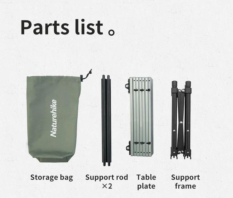 Naturehike Camping Table Outdoor Hiking Folding Table Ultra Light ...