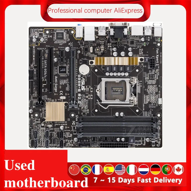 Para asus B85M E r2.0 placa mãe de mesa b85 lga 1150 para core i7 i5 i3 ...