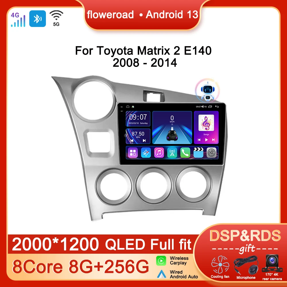 Carplay-For-Toyota-Matrix-2-E140-2008-2014-Car-Android-WIFI-4G ...