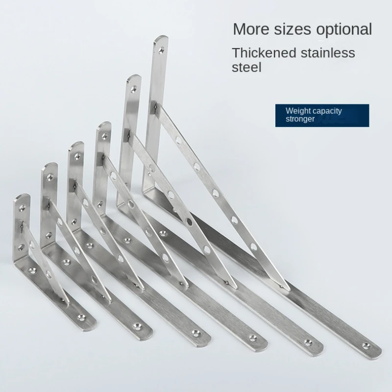 1pcs-Stainless-steel-triangle-bracket-thickened-wall-shelf-partition ...
