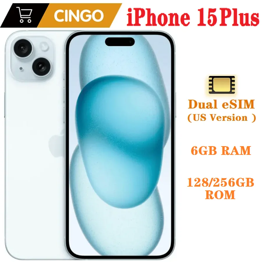 iPhone 15 Plus 128/256GB ROM 6GB RAM Dual eSIM 6.7″ OLED Face ID NFC ...