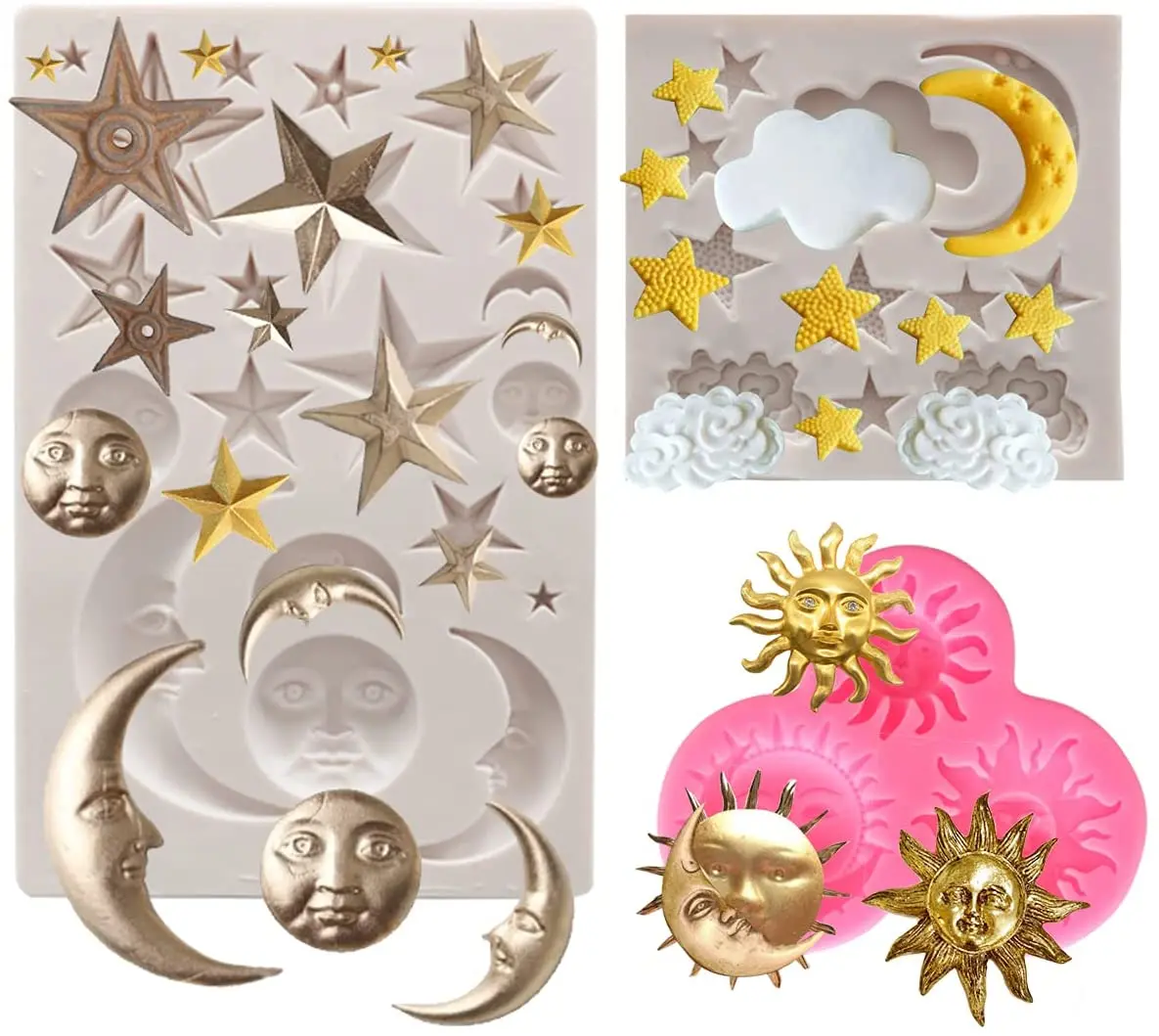 Sun-Moon-and-Stars-Silicone-Fondant-Cake-Mold-for-Twinkle-Twinkle ...