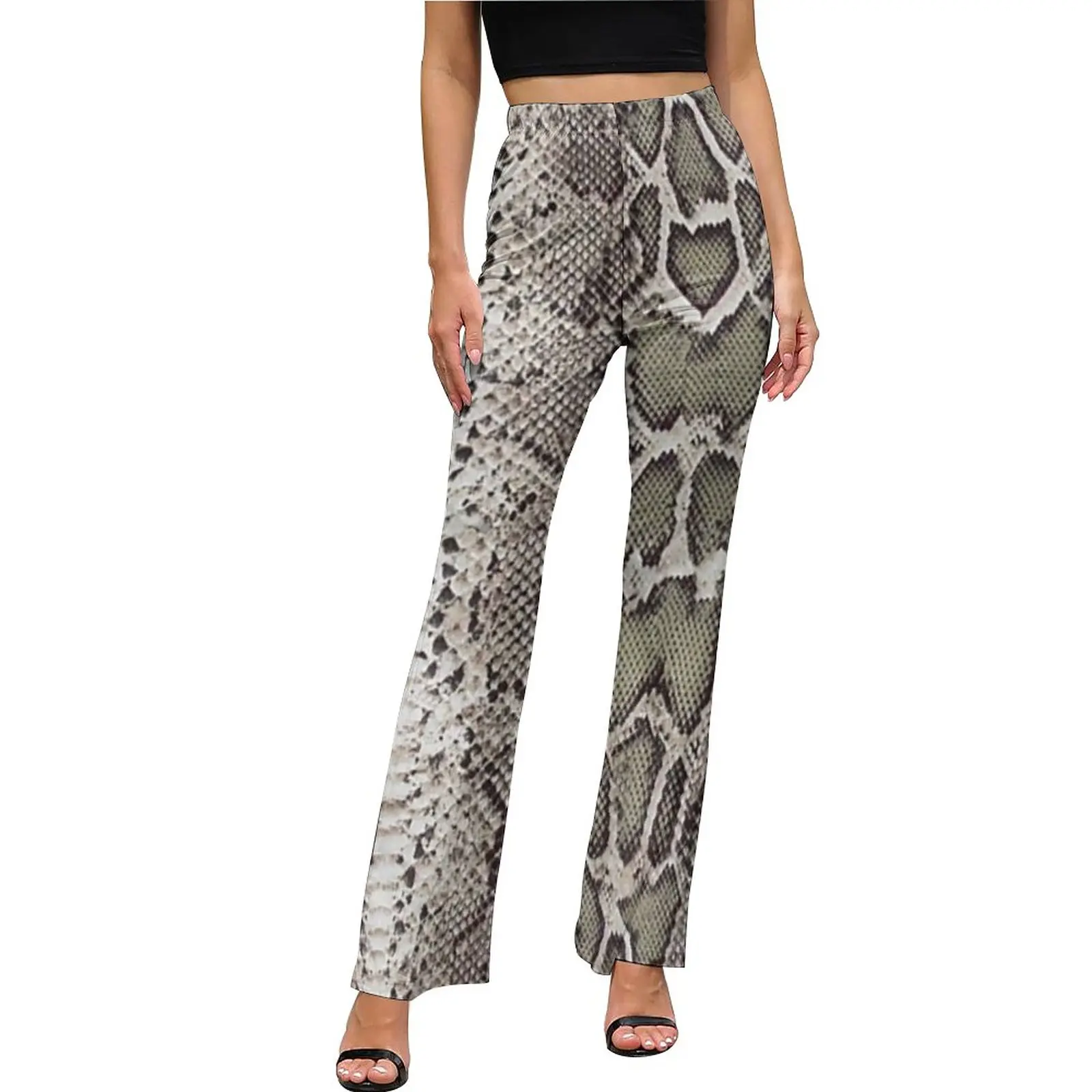 Snakeskin-Print-Casual-Pants-Faux-Snake-Skin-Leather-Pattern-Modern ...