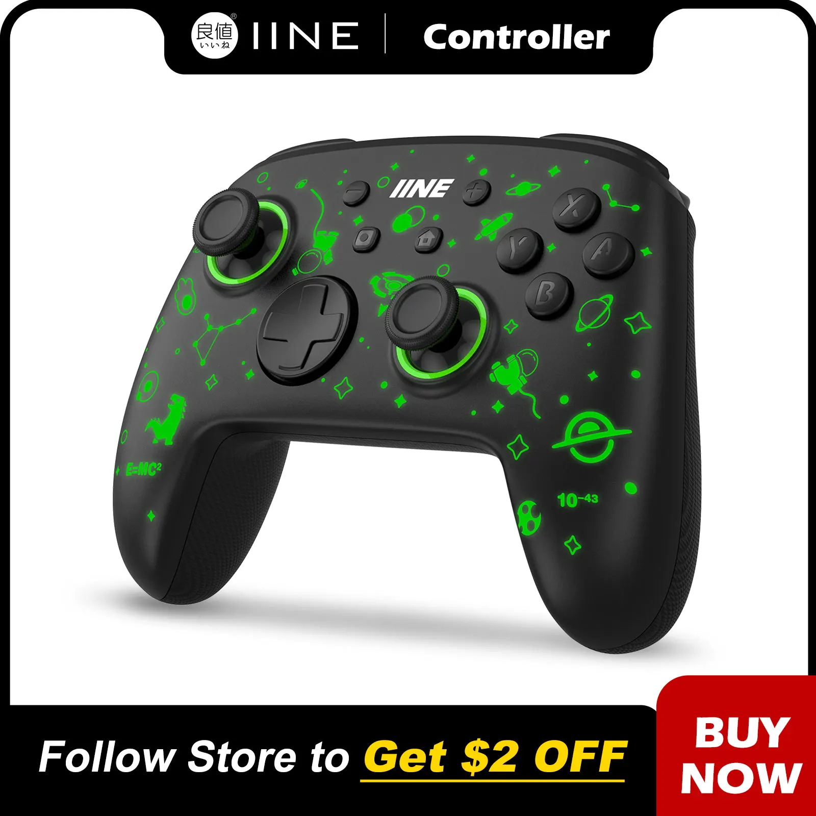 IINE-Falcon-Luminous-Wireless-Controller-Wake-Up-Support-NFC-Amiibo ...