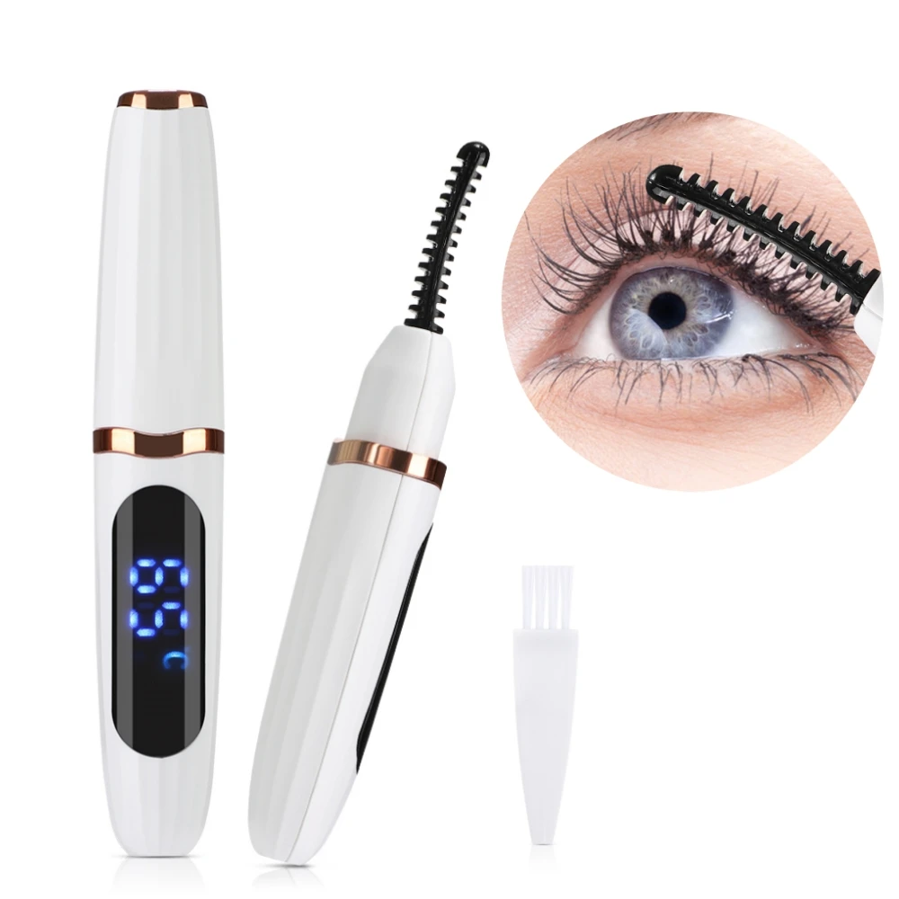 Electric Eyelash Curler Fast Heat Up USB Charging Eyelash Iron Natural ...