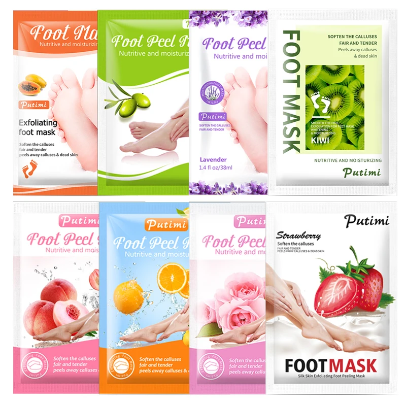 PUTIMI-Feet-Exfoliating-Foot-Masks-Pedicure-Socks-Exfoliation-Scrub ...