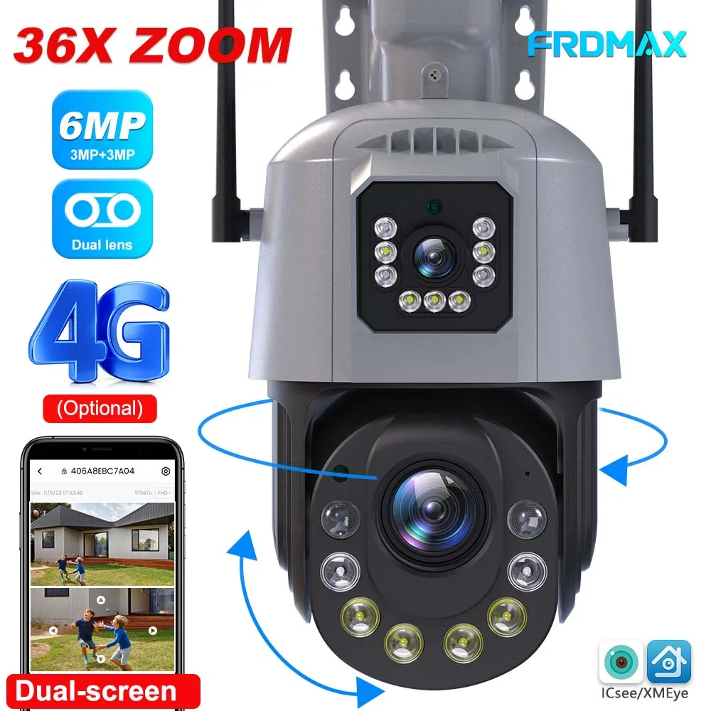 6MP-WiFi-Camera-Dual-Lens-36X-Zoom-Outdoor-PTZ-Security-Protection ...