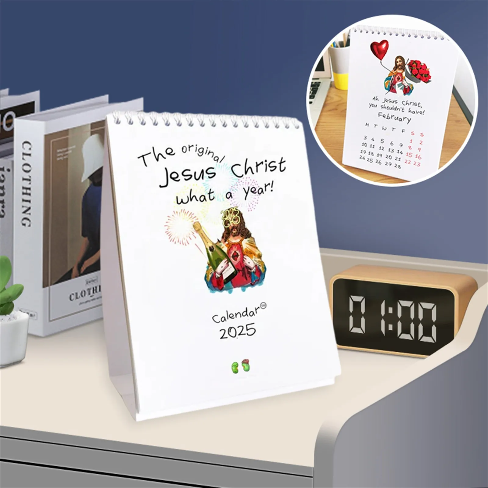1PCS-Christ-WHAT-A-YEAR-Jesus-Calendar-2025-Jesus-Wall-Calendar-Planner ...