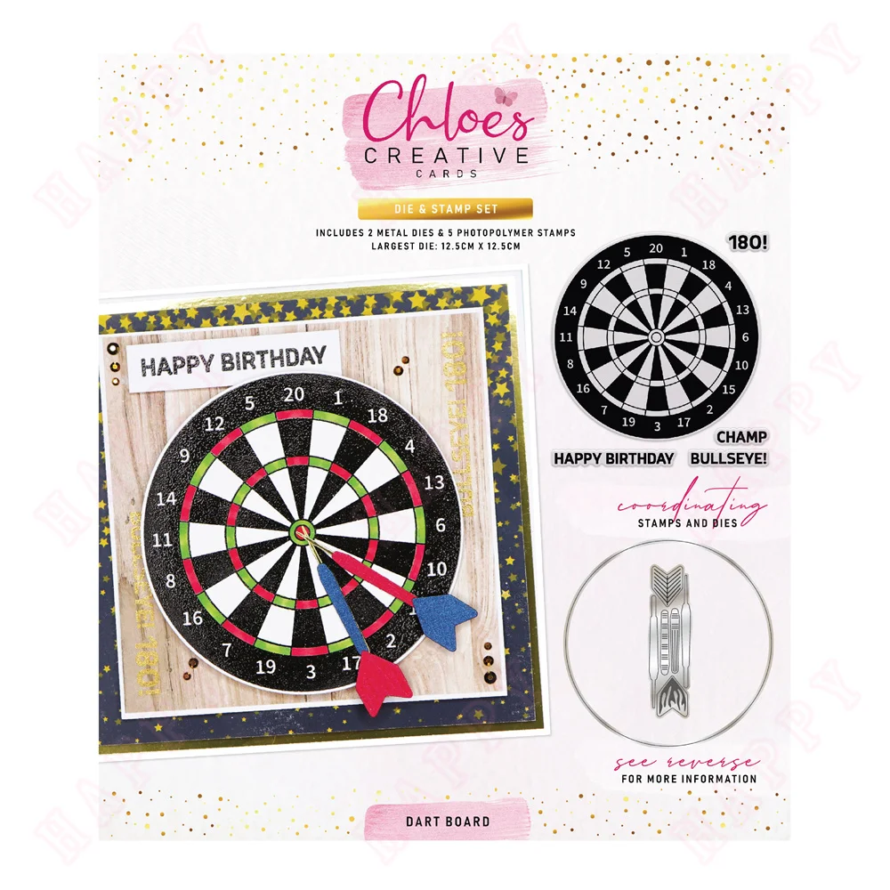 Dart Board Metal Cutting Dies And Clear Stamps For DIY Scrapbook Photo ...