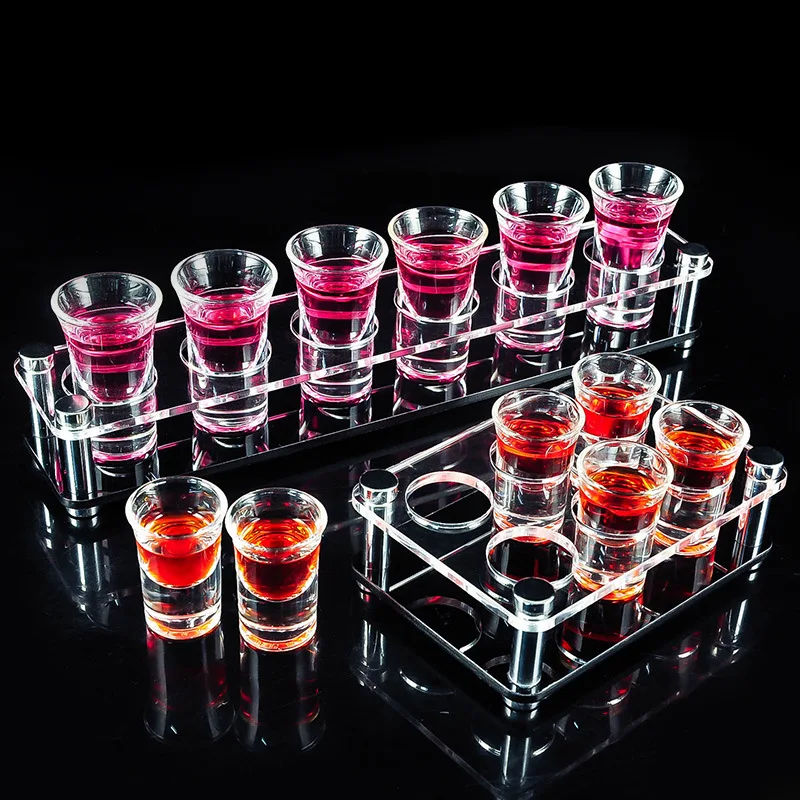 Acrylic Shot Glass Holder Shooter Glasses, Assembled Acrylic Serving ...