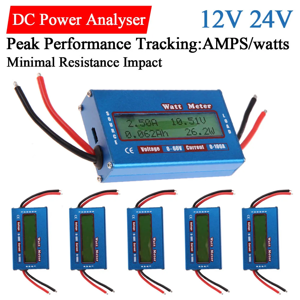 Digital LCD Display Blue DC 60V 100A Balance Voltage Battery Power ...