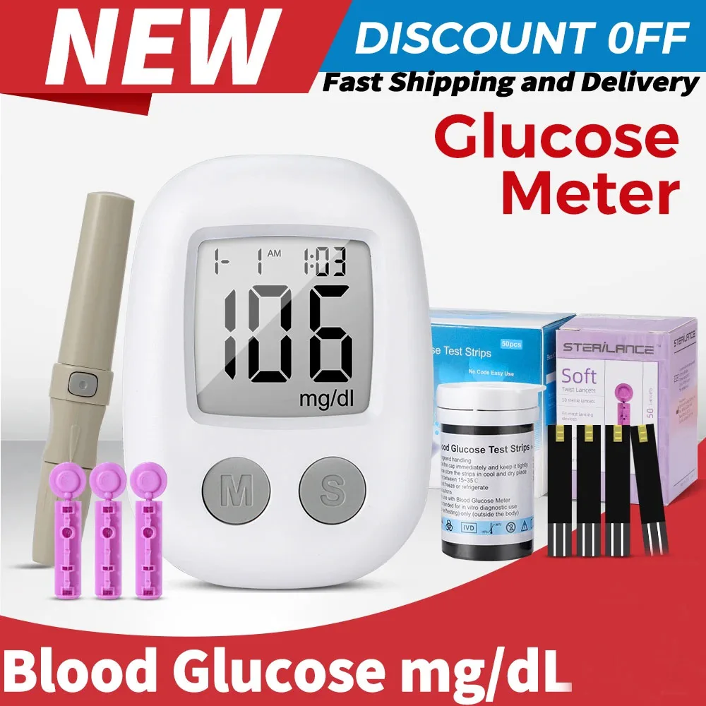 Medidor-De-Glicose-No-Sangue-Com-Lancetas-Medidor-De-A-car-Glucometer ...