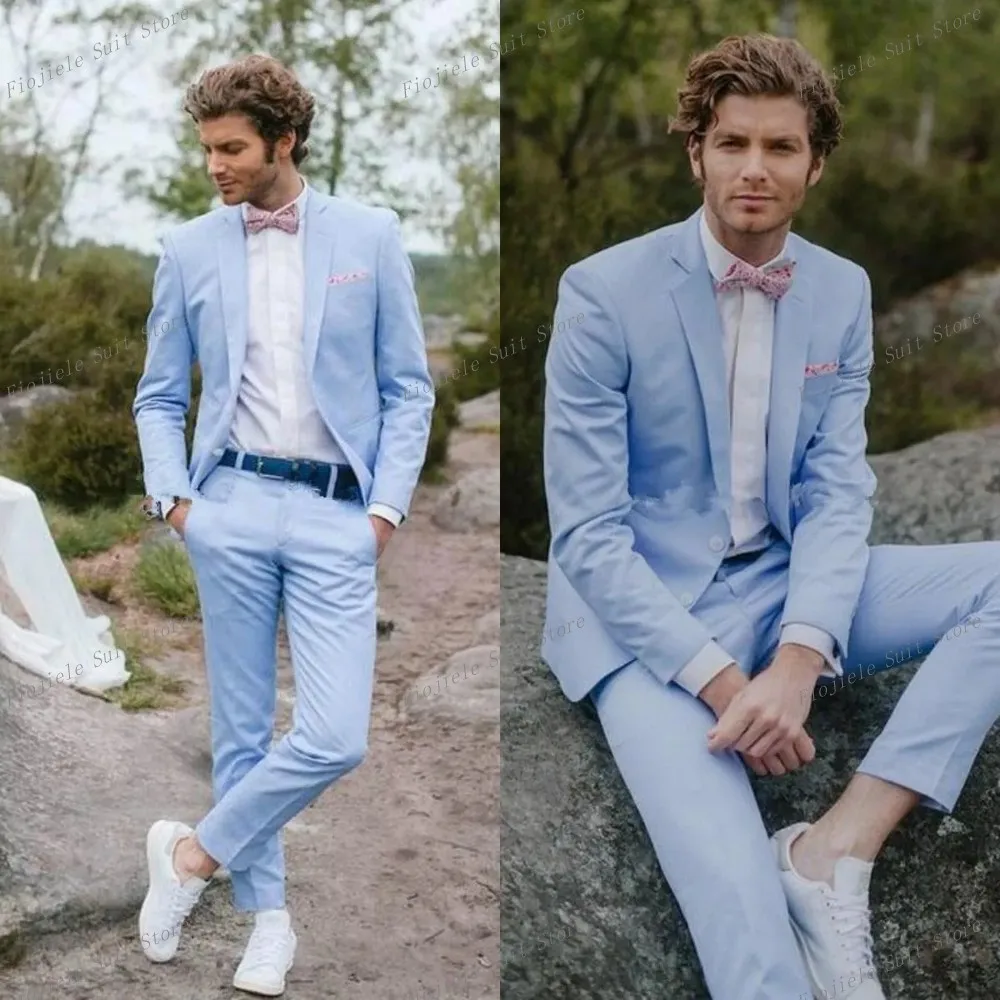 Trajes-de-boda-azul-cielo-claro-para-hombre-esmoquin-de-campo-traje ...