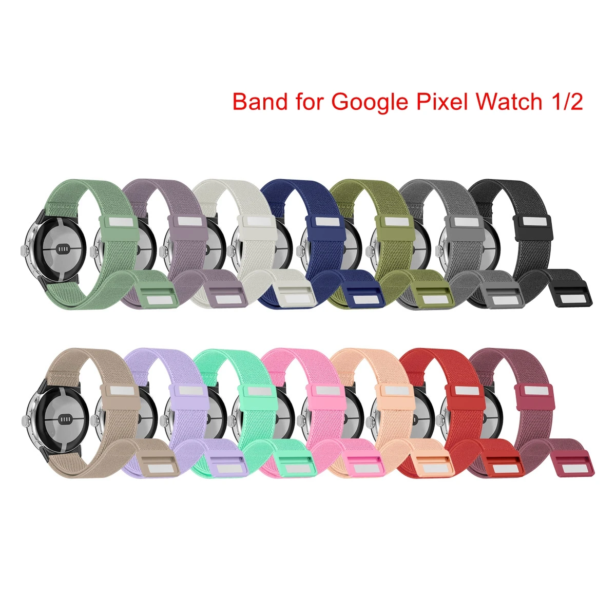 For-Google-Pixel-Watch-Band-Nylon-Elastic-Wristband-Bracelets-for ...